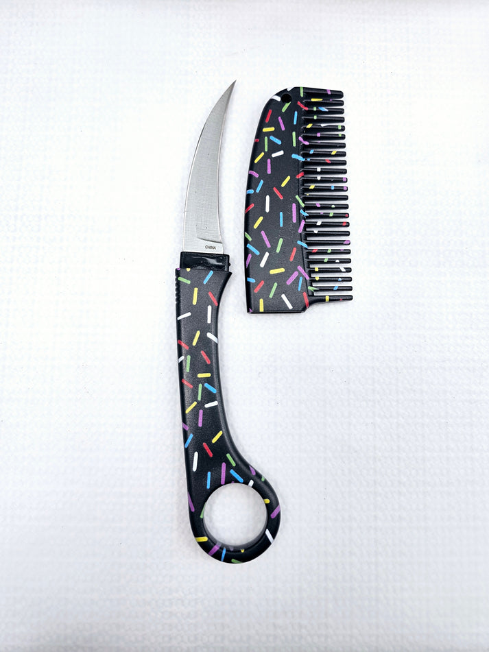 Black Sprinkle | Hair Comb | Concealed Knife – Daisy Chain Defense